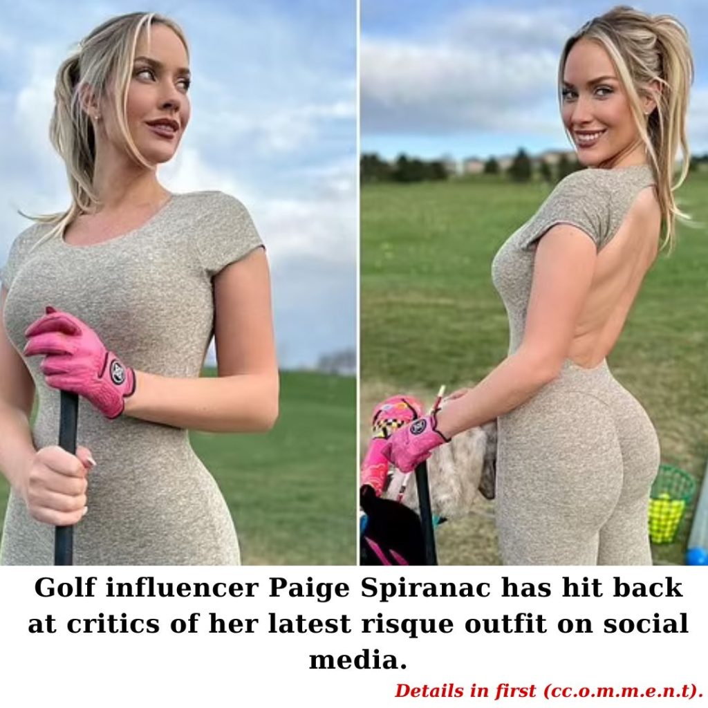 Paige Spiranac fires back at critics of her latest raunchy golf outfit ...