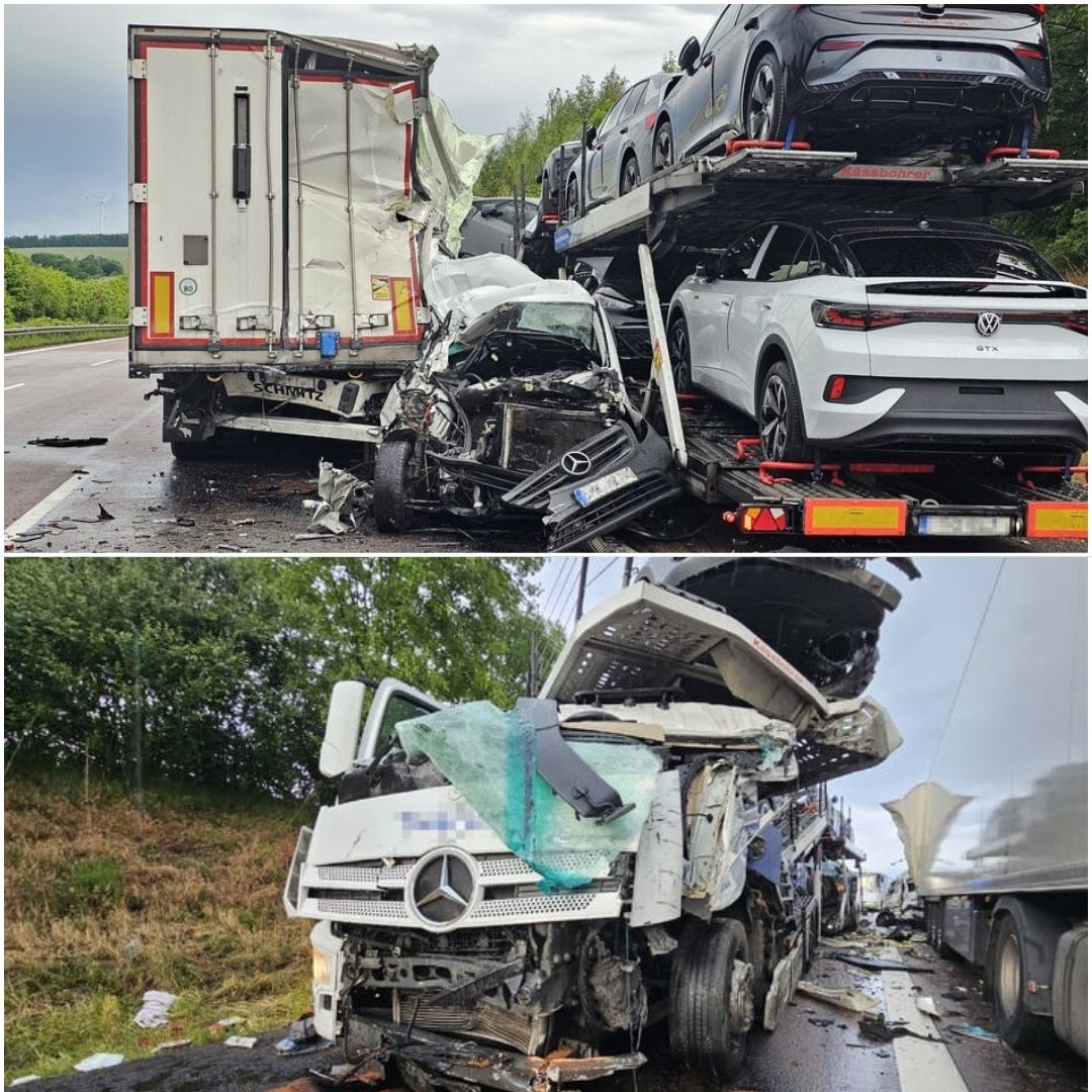 Tödlicher Unfall auf Autobahn: Transporter-Fahrer stirbt bei Horror-Crash - EN News
