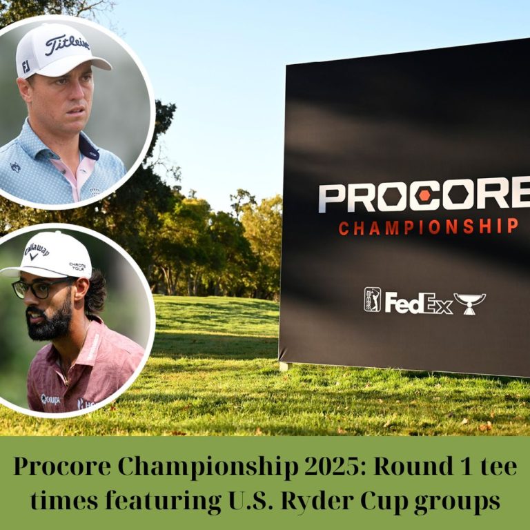 Procore Championship 2025: Round 1 tee times featuring U.S. Ryder Cup ...